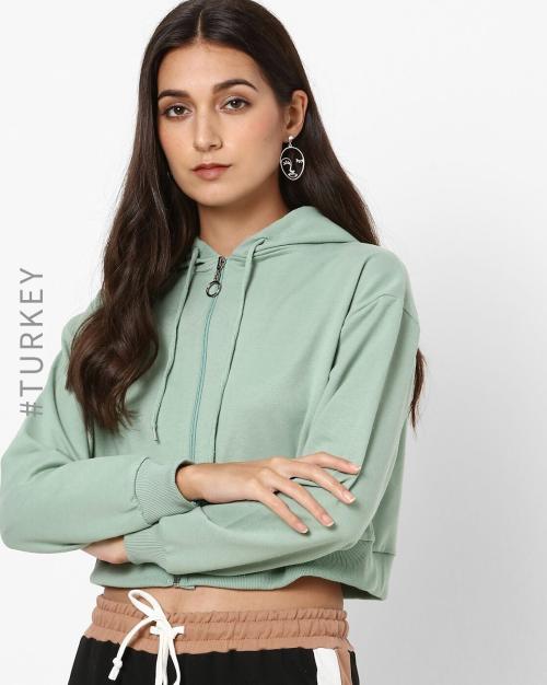 Buy Hooded Crop Sweatshirt Online at Best Prices in India - JioMart.