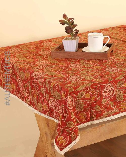 Buy Handblock Kalamkari Print 4 Seater 48" Square Cotton Table Cover Online at Best Prices in ...