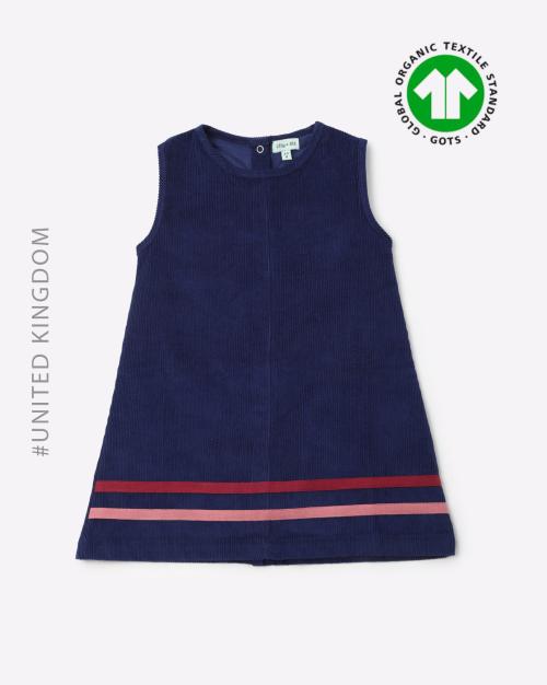 Buy Ribbed A-line Dress with Applique Online at Best Prices in India ...