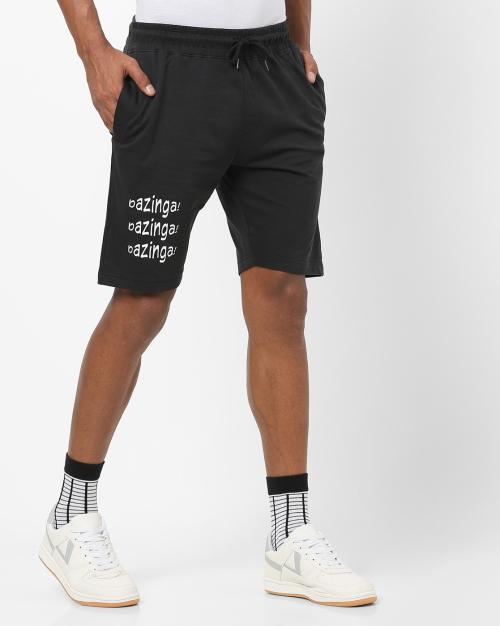 Buy Typographic Print Shorts with Insert Pockets Online at Best Prices ...
