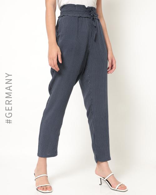 Buy Striped Pants with Insert Pockets Online at Best Prices in India ...