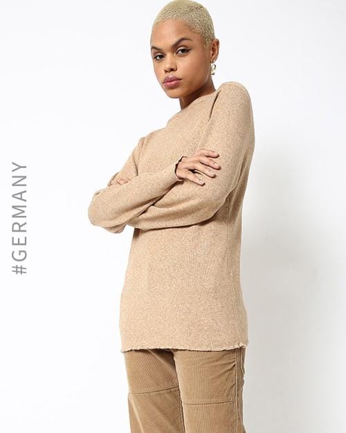 Buy Ribbed Round-Neck Pullover Online at Best Prices in India - JioMart.