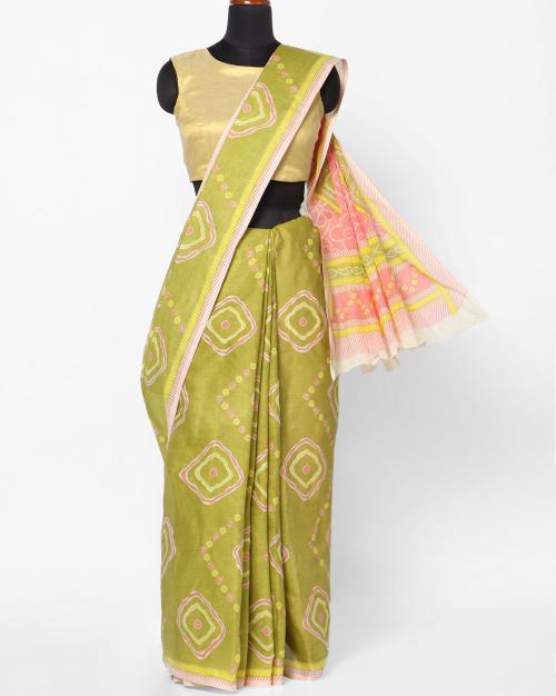 Buy Printed Saree with Contrast Pallu Online at Best Prices in India ...