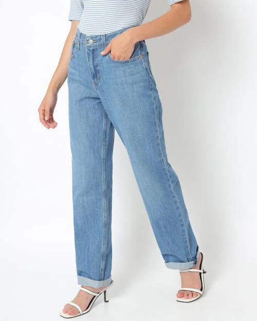 Buy Mid-Rise Cotton Flared Jeans Online at Best Prices in India - JioMart.