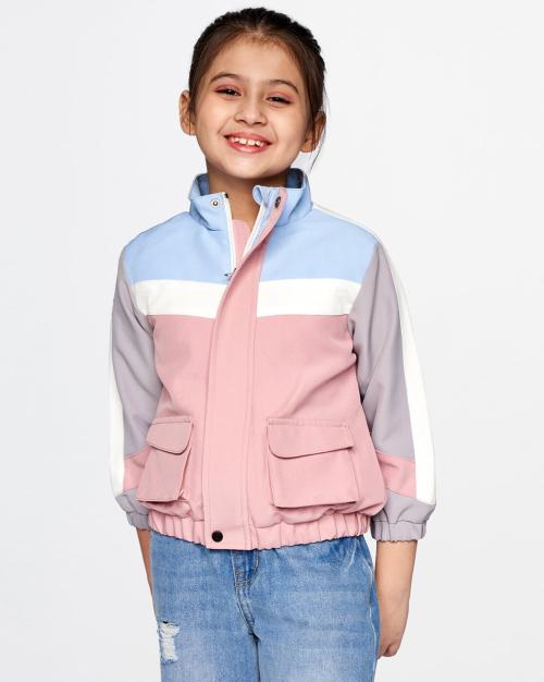Buy Colourblock Zip-Front Jacket Online at Best Prices in India - JioMart.