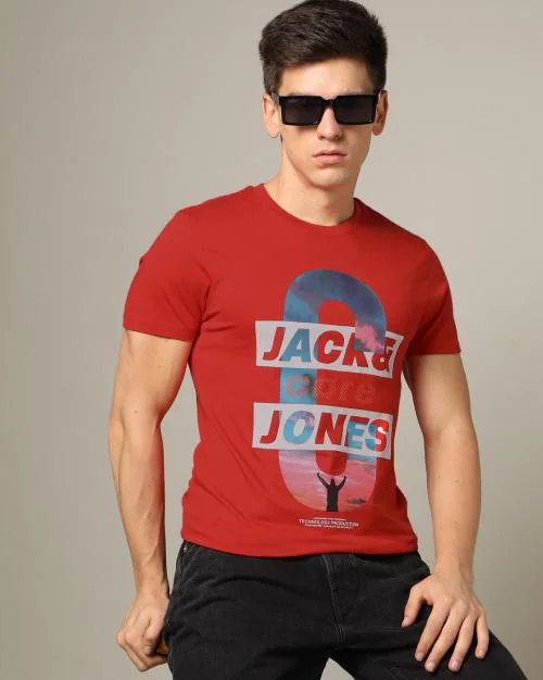 Buy Graphic Print Crew-Neck T-shirt Online at Best Prices in India ...