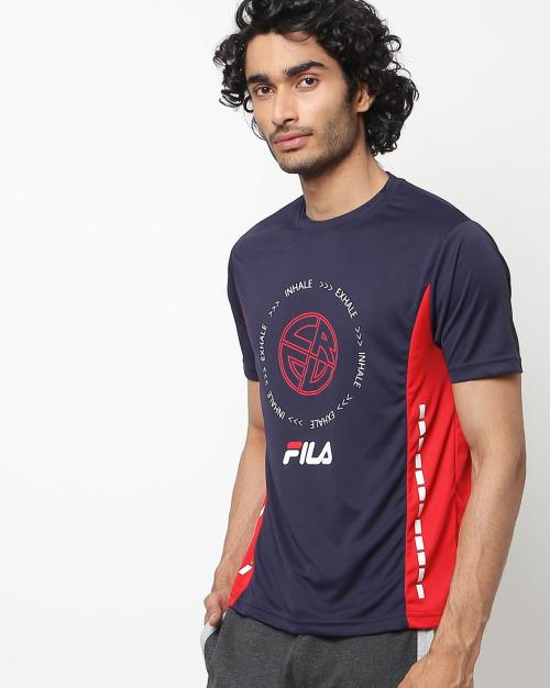 Ahera Typographic Print Crew-Neck T-shirt - JioMart