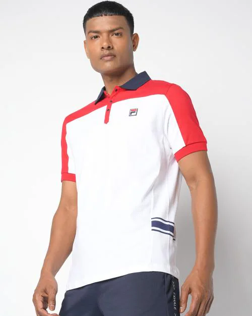 Buy Mivvi Colourblock Polo T-shirt Online at Best Prices in India ...