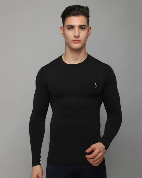 Buy Extra Slim Fit Quickdry Crew-Neck Compression T-Shirt Online at ...
