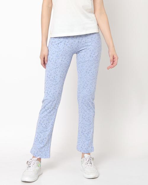 Floral Print Track Pants with Drawstring Fastening - JioMart