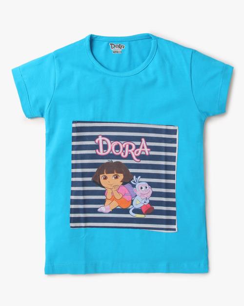 Buy Dora Print Crew-Neck T-Shirt Online at Best Prices in India - JioMart.