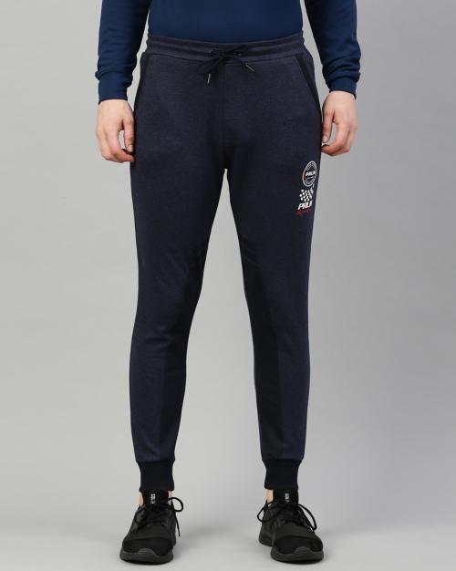 Buy Men Track Pants with Elasticated Drawstring Fastening Online at ...