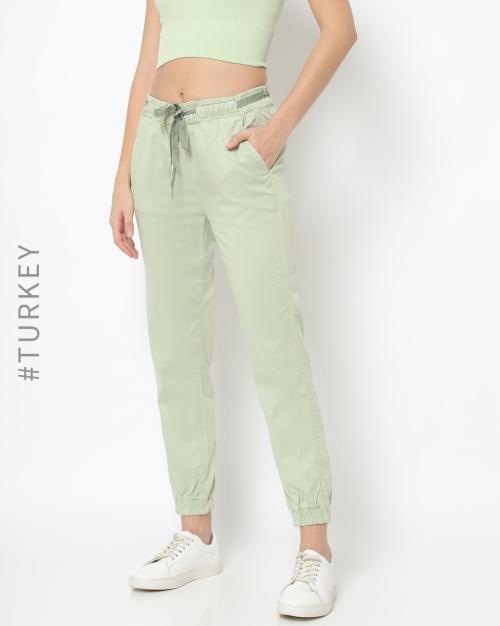 Buy Straight Fit Jogger Pants with Drawstring Fastening Online at Best ...