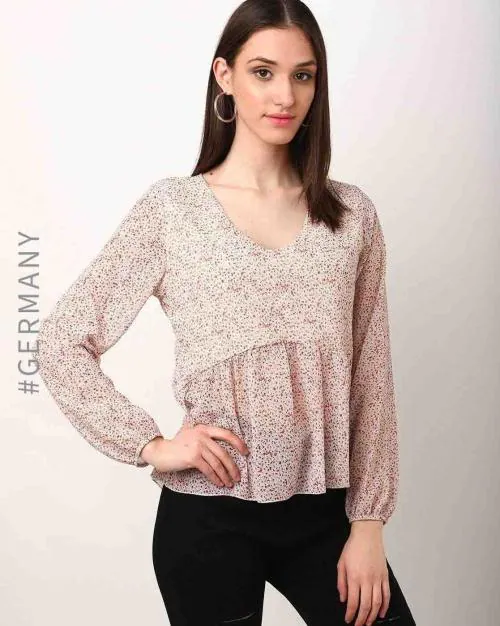Buy Printed V-Neck Top Online at Best Prices in India - JioMart.