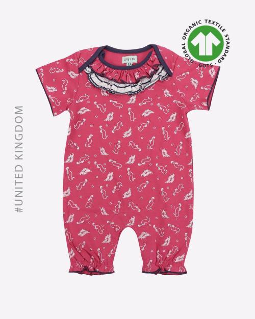 Buy Printed Romper with Ruffled Neckline Online at Best Prices in India ...