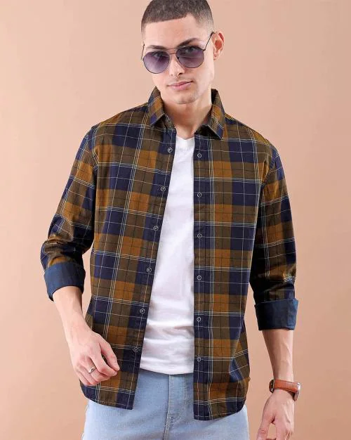 Buy Checked Reversible Shirt with Slim Collar Online at Best Prices in India - JioMart.