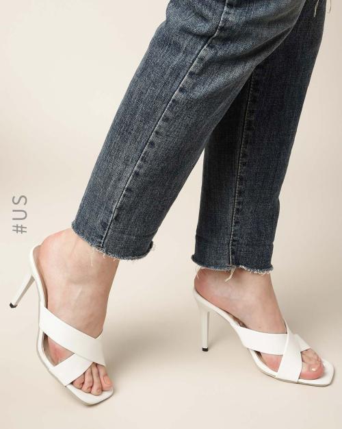 Open-Toe Slip-On Stilettos - JioMart