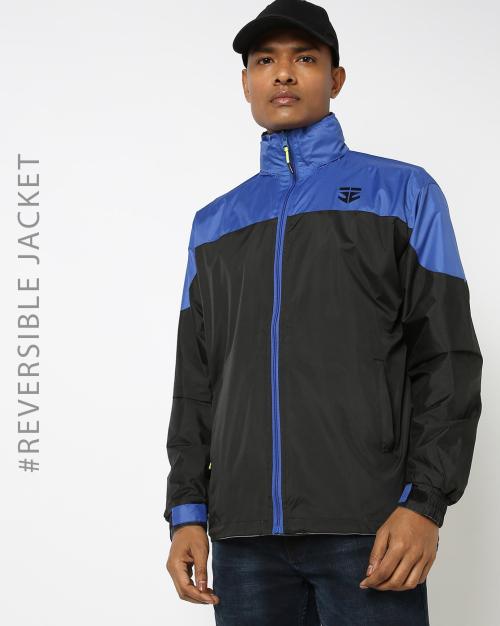 Buy Zip-Front Reversible Hooded Rain Coat & Windcheater Online at Best ...