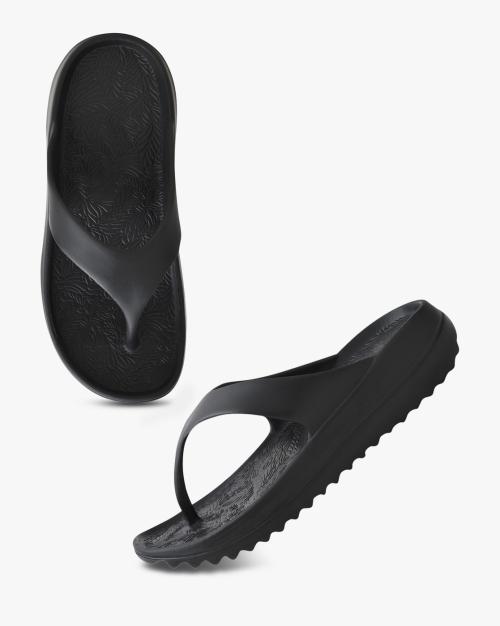 Buy Thong-Strap Slippers with Embossed Footbed Online at Best Prices in ...