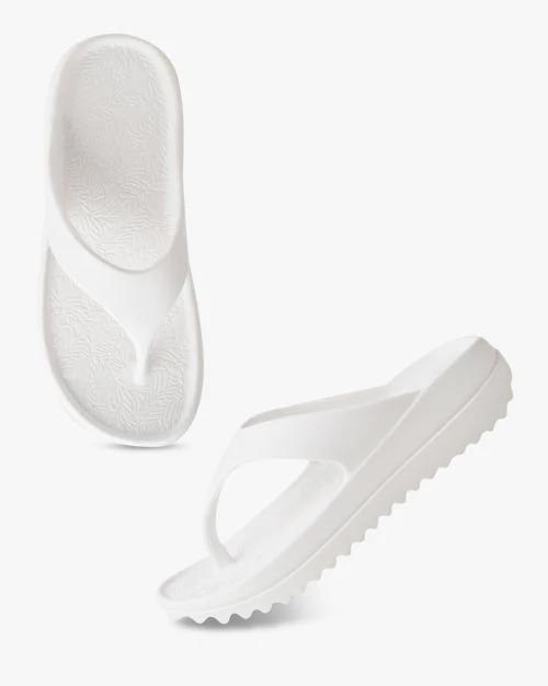 Buy Thong-Strap Slippers with Embossed Footbed Online at Best Prices in ...