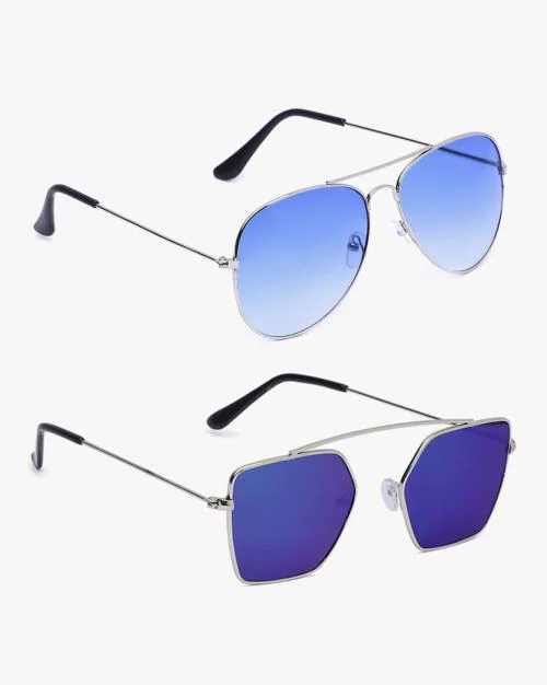 Buy Set of 2 UV-Protected Full-Rim Aviators Online at Best Prices in ...