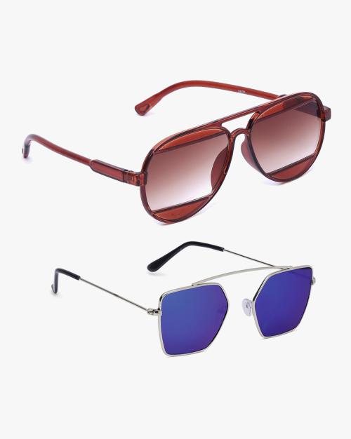 Buy Set of 2 UV-Protected Full-Rim Aviators Online at Best Prices in ...