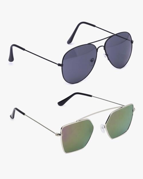 Buy Set of 2 UV-Protected Full-Rim Aviators Online at Best Prices in ...
