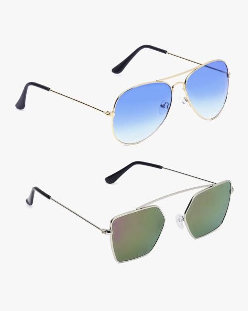 Buy Set of 2 UV-Protected Full-Rim Aviators Online at Best Prices in ...