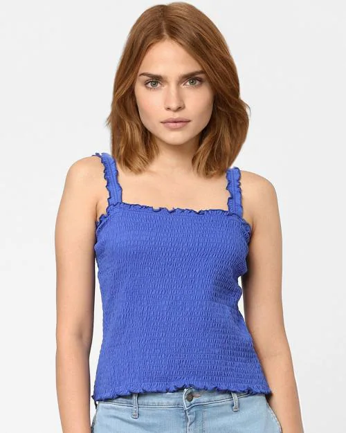 Buy Smocked Sleeveless Top Online at Best Prices in India - JioMart.