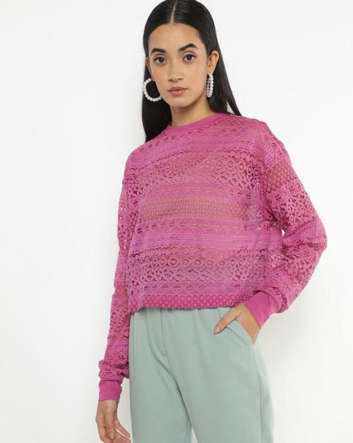 Buy Lace Loose Fit Pullover Online at Best Prices in India - JioMart.