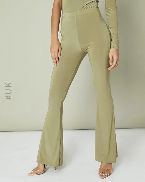 Buy Flared Pants with Elasticated Waist Online at Best Prices in India ...