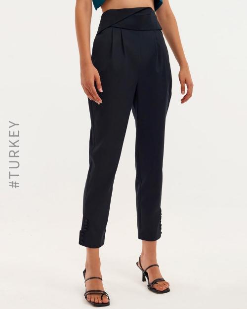 Buy High-Rise Pleat-Front Pants with Insert Pocket Online at Best ...