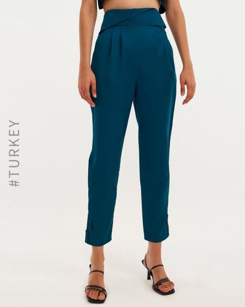 Buy High-Rise Pleat-Front Pants with Insert Pocket Online at Best ...