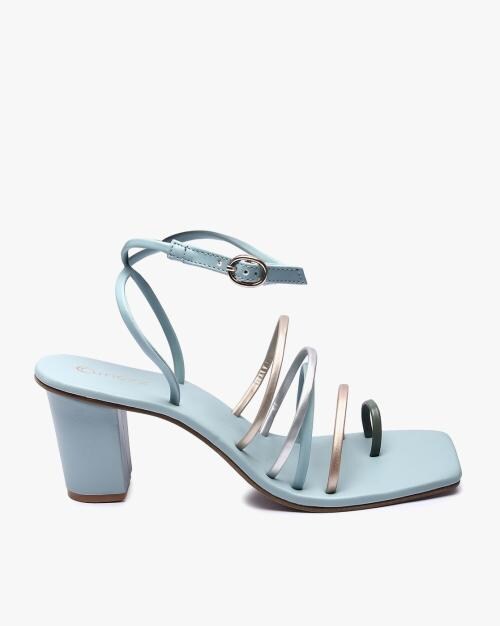 Buy Toe-Ring Block Heels with Buckle Fastening Online at Best Prices in ...
