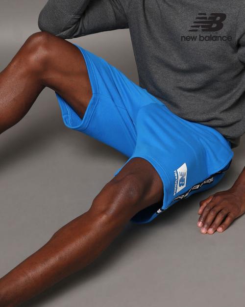 Buy NB Essentials High-Rise Shorts with Contrast Typographic Taping ...