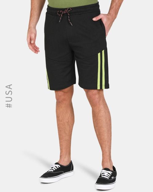 Buy Panelled Knit Shorts with Insert Pockets Online at Best Prices in ...