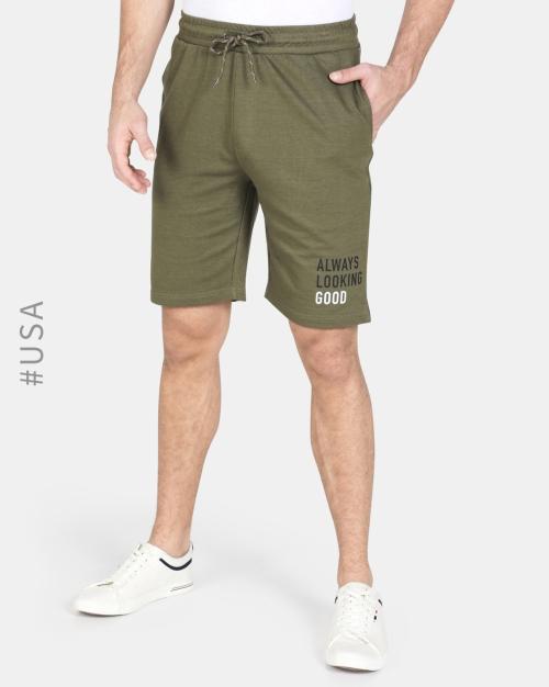 Buy Typographic Print Knit Shorts Online at Best Prices in India - JioMart.