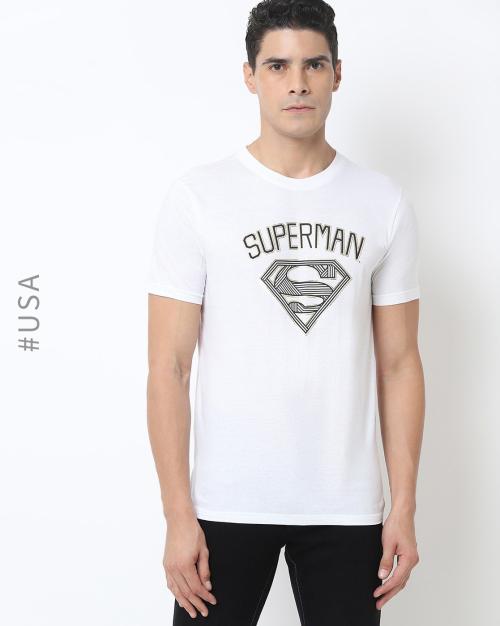 Buy Superman Print Crew-Neck T-Shirt Online at Best Prices in India ...