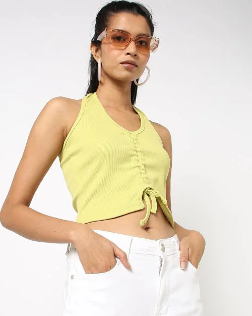 Buy Striped V-neck Crop Top Online at Best Prices in India - JioMart.