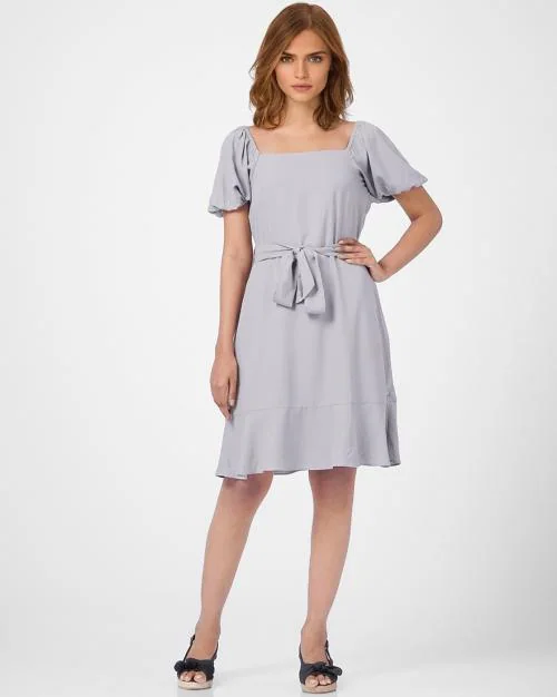 Shift Dress with Belt - JioMart