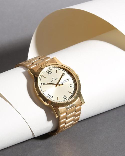 Buy NP1644YM03 Analogue Watch with Metal Strap Online at Best Prices in ...