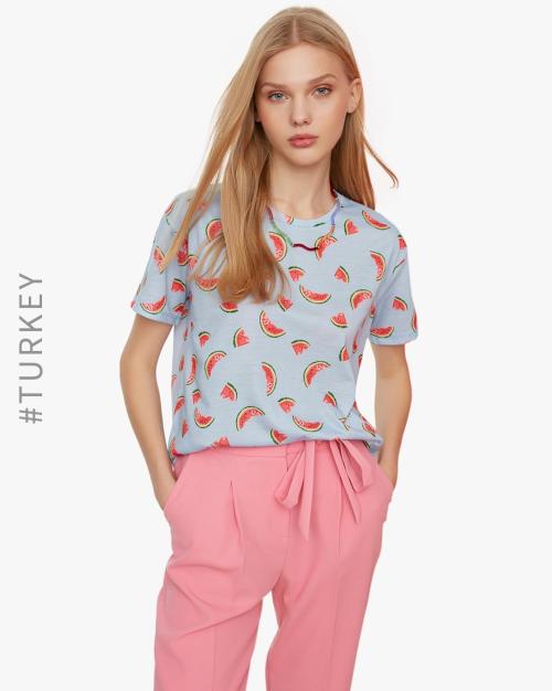 Buy Watermelon Print Crew-Neck T-shirt Online at Best Prices in India ...
