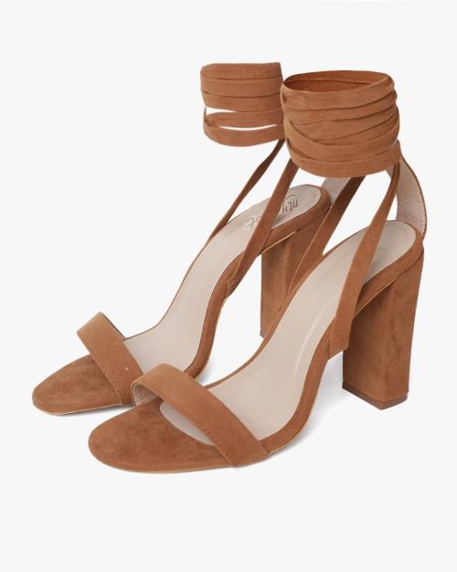 Buy Ankle-Loop Chunky Heeled Sandals Online at Best Prices in India ...