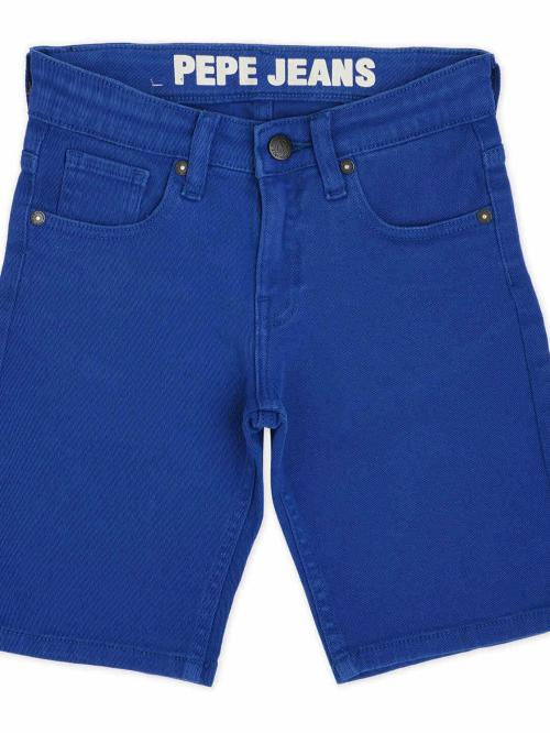 Buy Pepe Jeans Blue Peak Slim Fit Mid Waist Denim Shorts Online at Best ...