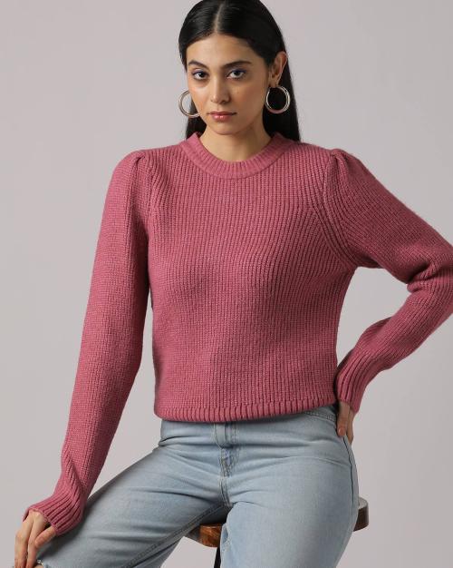 Buy Striped Round-Neck Pullover Online at Best Prices in India - JioMart.