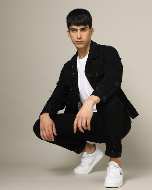Buy Splash Paint Loose Fit Denim Jacket Online at Best Prices in India ...