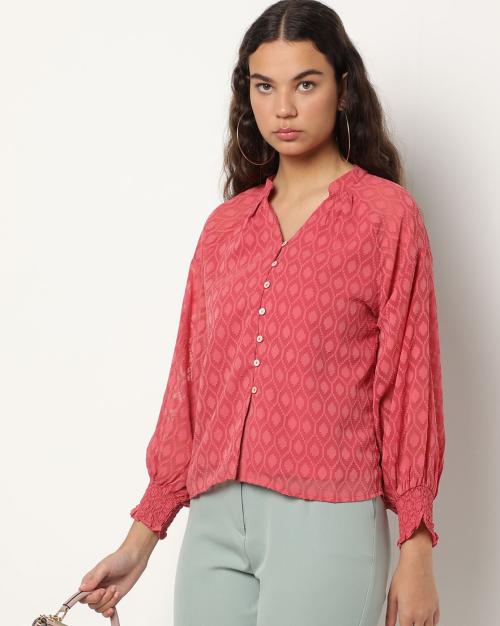 Buy Printed Top with Button Placket Online at Best Prices in India ...