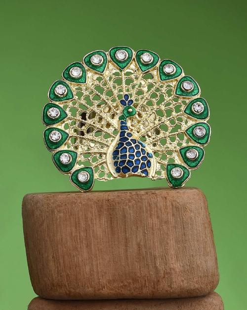 Buy Peacock-Design Gold-Plated Ring Online at Best Prices in India ...