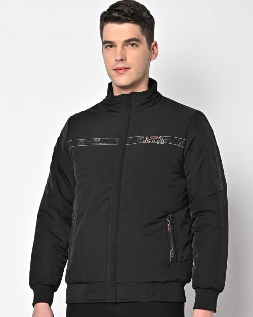 Buy Bomber Jacket with Zipper Pockets Online at Best Prices in India ...