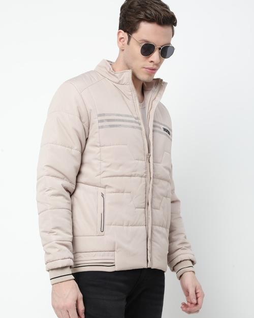 Buy Zip-Front Puffer Jacket with Insert Pockets Online at Best Prices ...